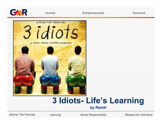 Presentation On 3 Idiots | PPTX | Movies | Entertainment