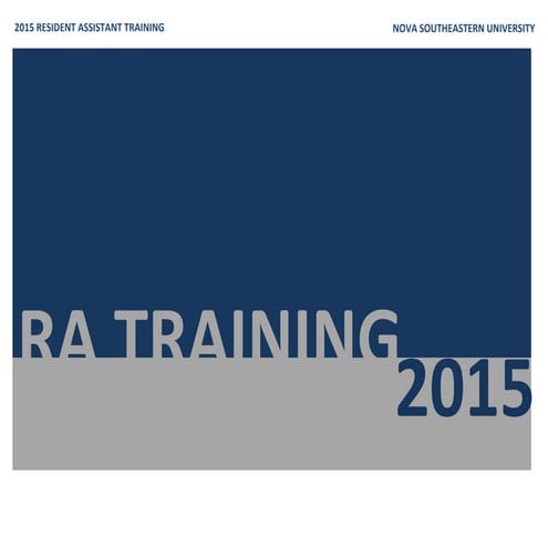 RA Training Schedule 2015 | PDF