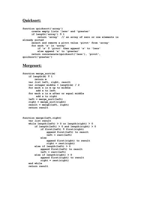Divide And Conquer Algorithms Doc 8065