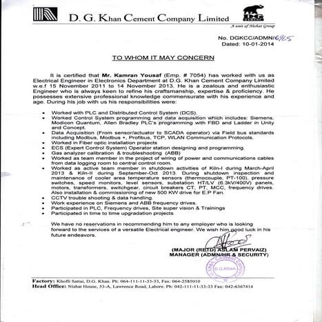 DG cement exprnc | PDF