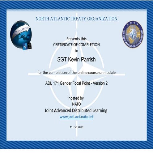 NATO ADL 171 Gender Focal Point V2 | PDF
