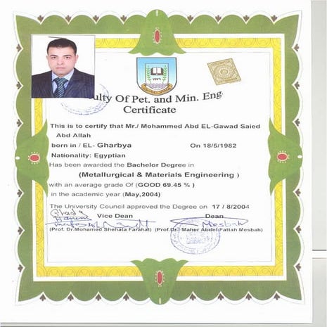 Faculty Certificate | PDF