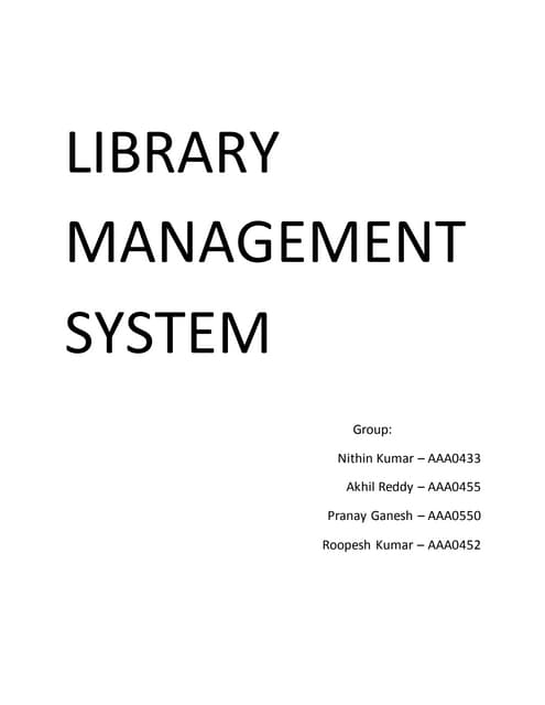 Library Management system | PPTX