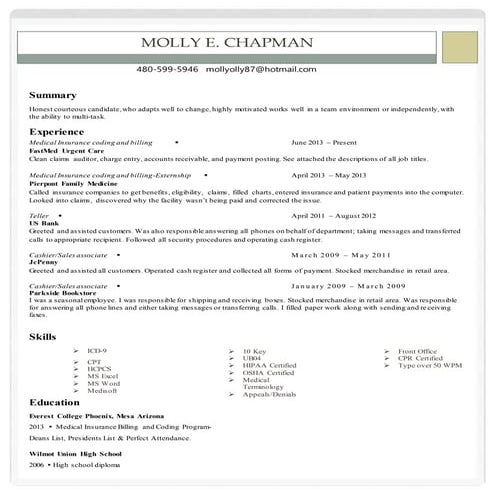 molly chapman resume | DOCX