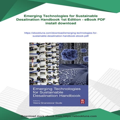 Emerging Technologies for Sustainable Desalination Handbook 1st Edition - eBook PDF | PDF
