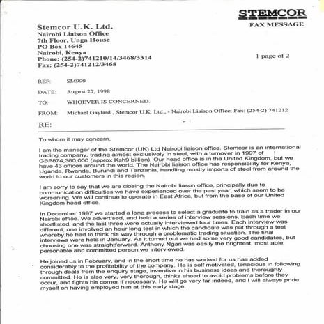 STEMCOR RECOMMENDATION | PDF