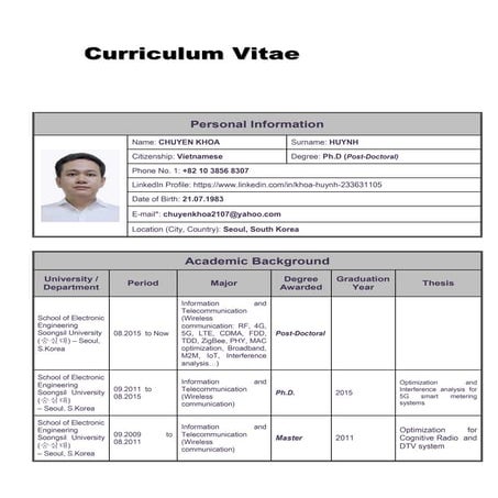CV-HUYNH | PDF