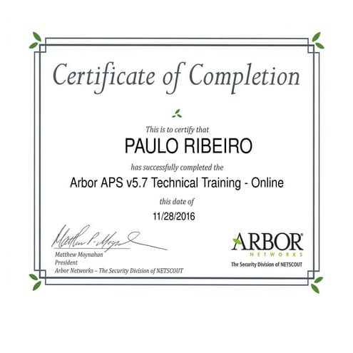 Arbor APS v5.7 Training Certification | PDF