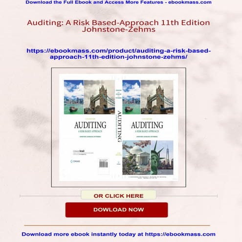 Buy ebook Auditing: A Risk Based-Approach 11th Edition Johnstone-Zehms ...