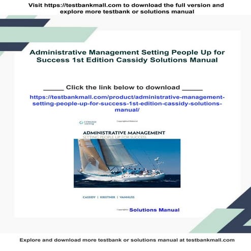 Administrative Management Setting People Up for Success 1st Edition ...