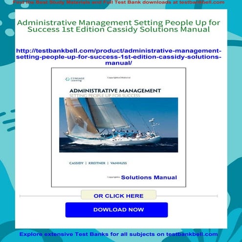 Administrative Management Setting People Up for Success 1st Edition ...