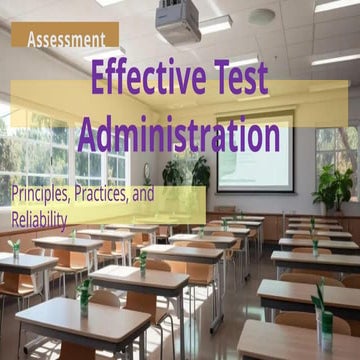 ADMINISTRATION OF TEST AND SCORE.pptx , a seminar . | PPTX