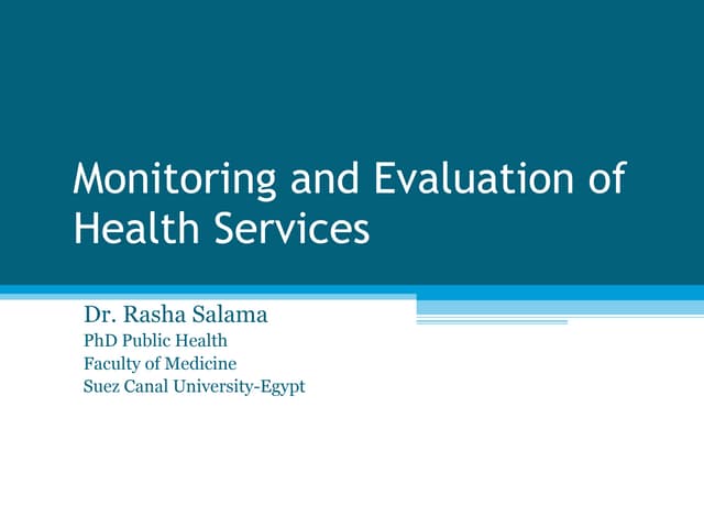 Evaluation of health program. | PDF