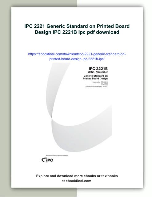 IPC-7352_2023 Generic Guideline for Land Pattern Designpdf | PDF