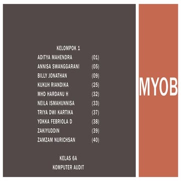 Power Point: Software Akuntansi MYOB | PPTX