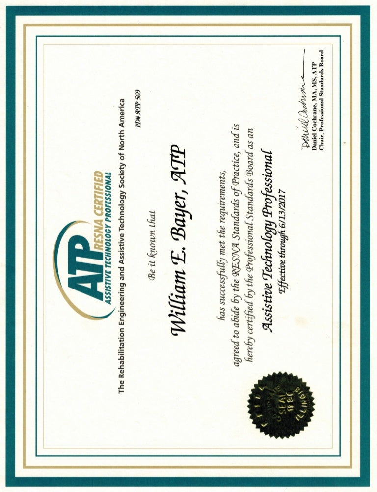 Resna ATP Certificate 2017