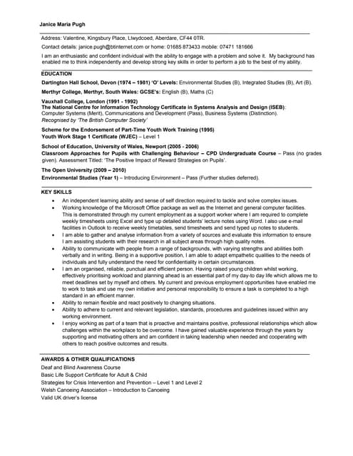 Stephanie Robson CV - Science | DOCX