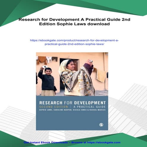 Research for Development A Practical Guide 2nd Edition Sophie Laws | PDF
