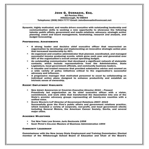 John Donnadio Resume 2017 | DOC