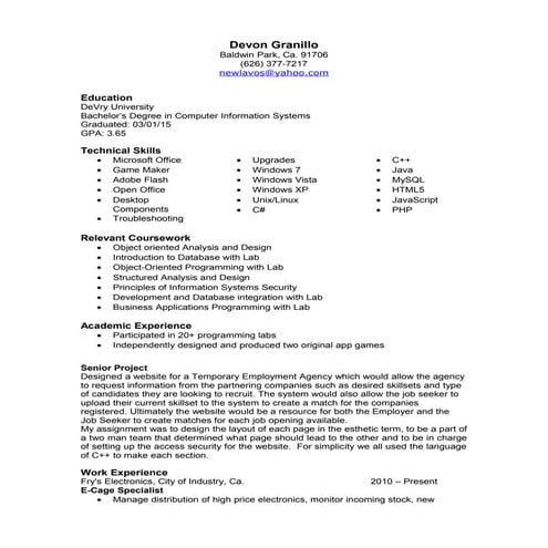 Devon_Granillo resume final | DOC