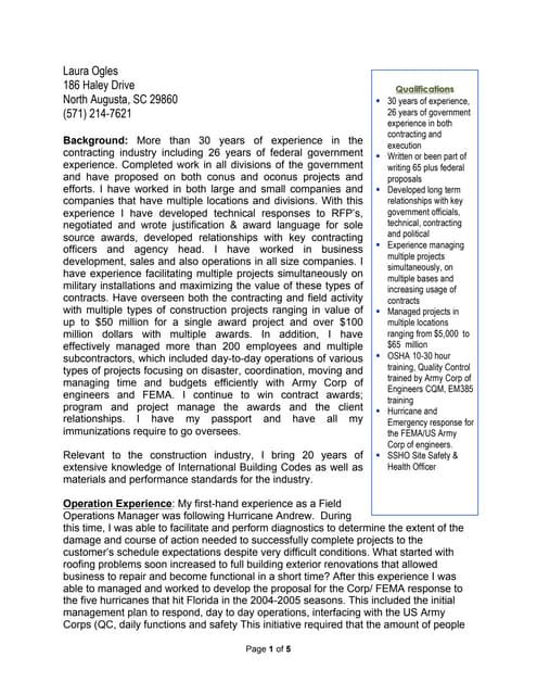 J Ewing Project Manager III Resume | DOCX | Civil Engineering Industry ...