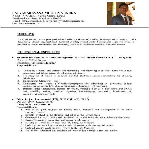 Satyanarayana Murthy -CV | DOCX