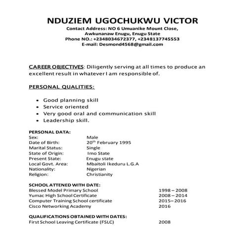 NDUZIEM CV-1 | DOCX