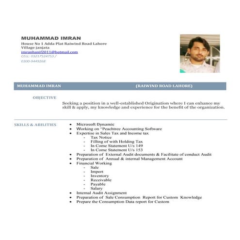 IMRAN CV | PDF
