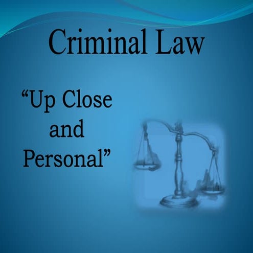 Criminal Law | PPTX