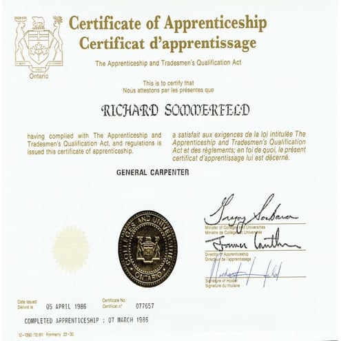 RWS Apprenticeship Completion Certification | PPT