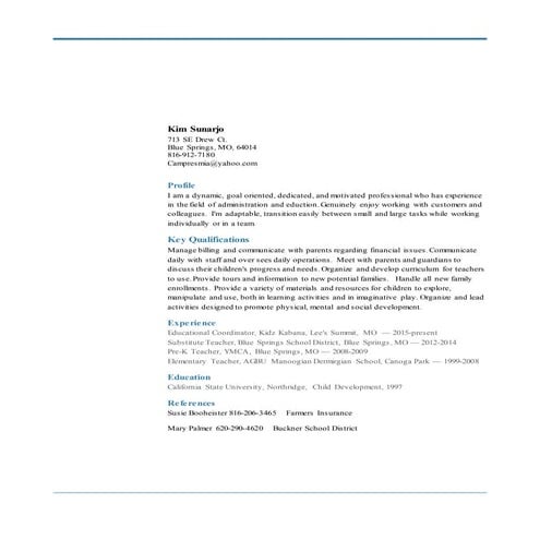 Kwayera resume 1 | DOC