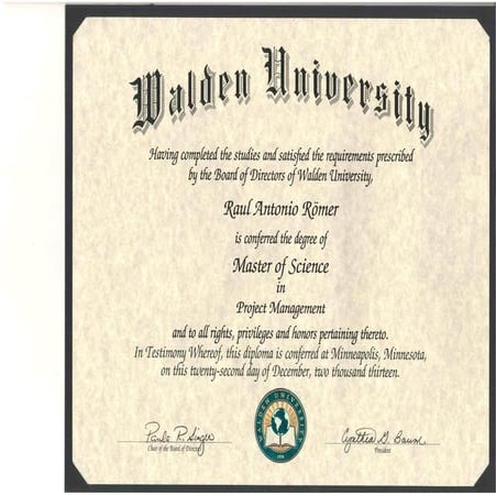 Master of Science Certificate RAR | PDF