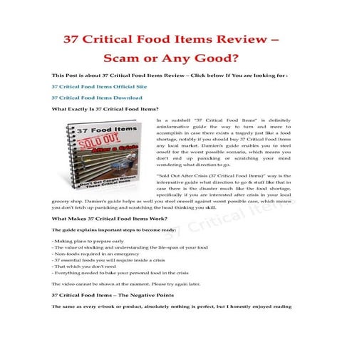 37 critical items | PDF
