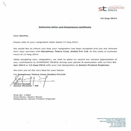 Tieto Releaving letter1 | PDF