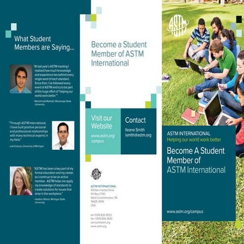 ASTM Student Membership Brochure | PDF