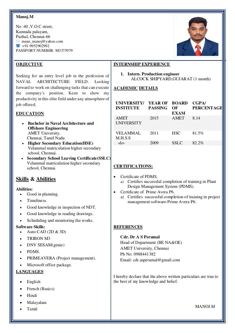 MANOJ RESUME