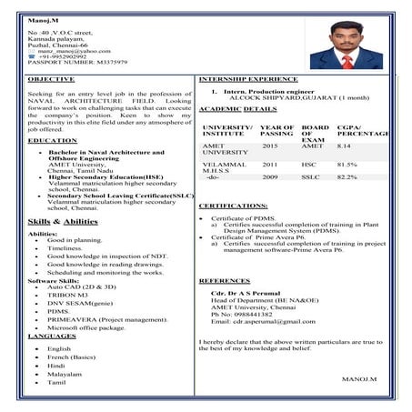MANOJ RESUME | PDF