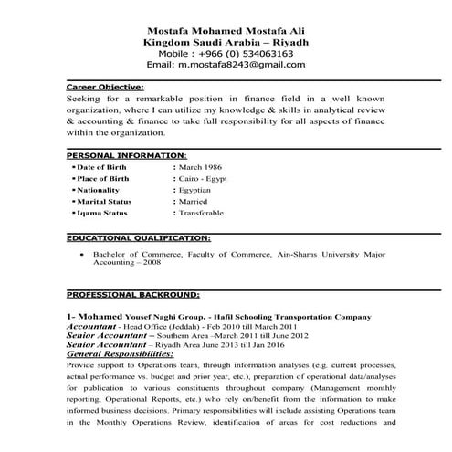 Mostafa CV | PDF