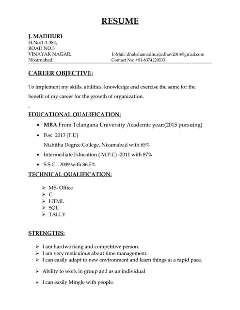 Curriculum vitae niharika | PDF