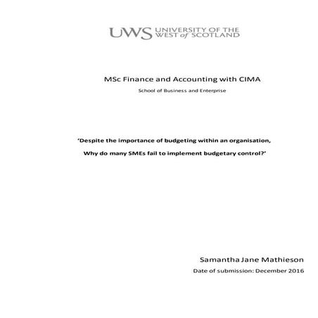 MSc Dissertation PDF | DOCX