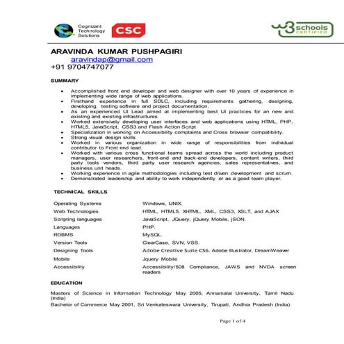 Cv aman gupta-uiux | PDF