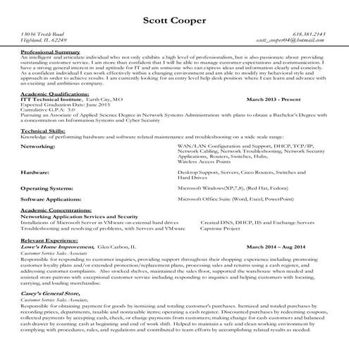 Scott Cooper resume (3) | DOCX | Computer Networking | Computing