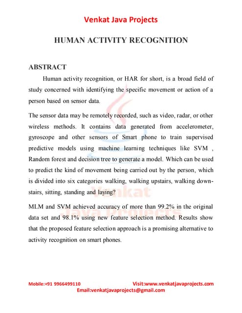 Presentazione human daily activity recognition with sparse ...