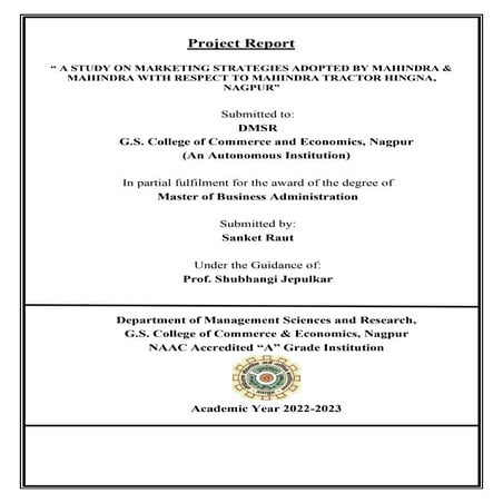 38-Sanket-Raut.pdfreport file for BBA nice for granted | PDF