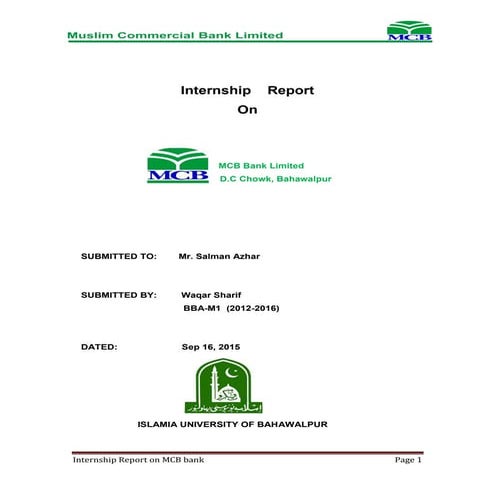 Waqar Sharif Report | PDF