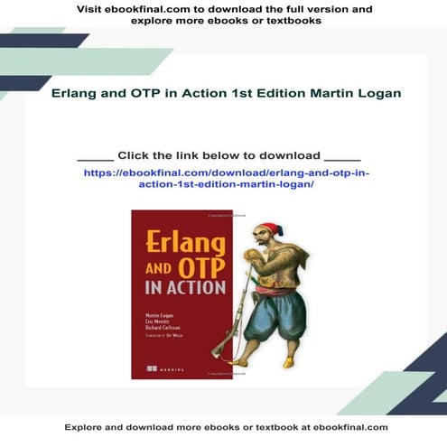 Erlang and OTP in Action 1st Edition Martin Logan | PDF