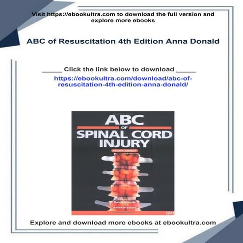 ABC of Resuscitation 4th Edition Anna Donald | PDF