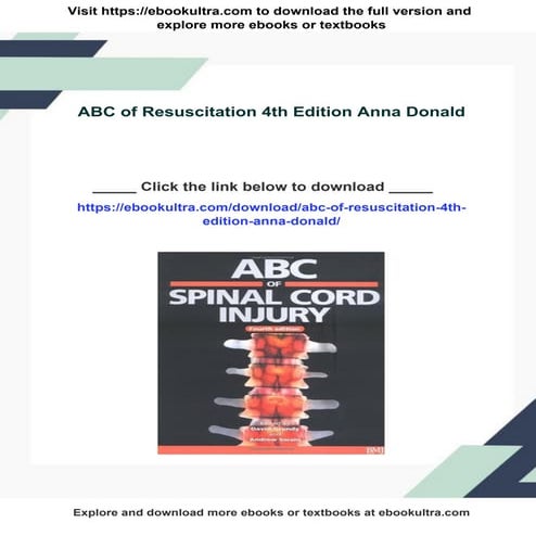 ABC of Resuscitation 4th Edition Anna Donald | PDF