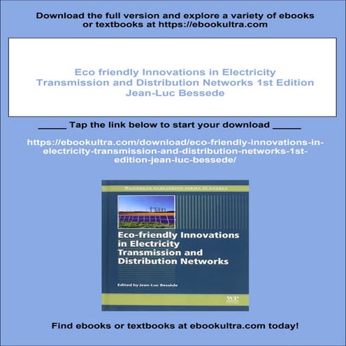 Eco friendly Innovations in Electricity Transmission and Distribution ...