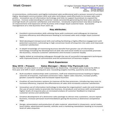 Matt Green CV final | DOC